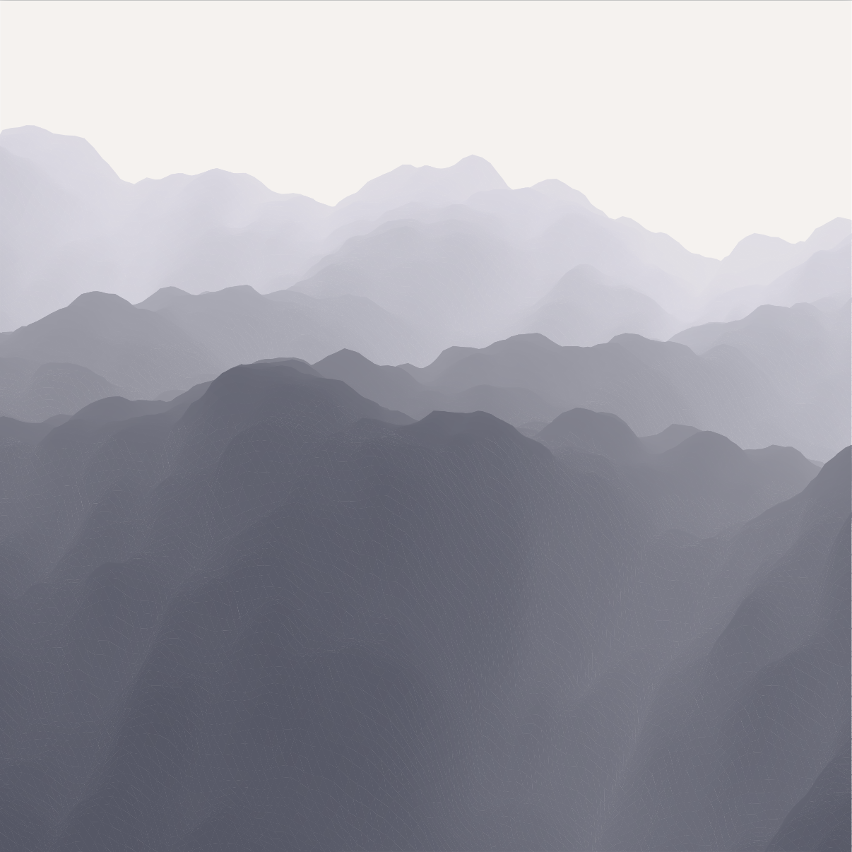 Grey Abstract Mountain Landscape - Pickawall