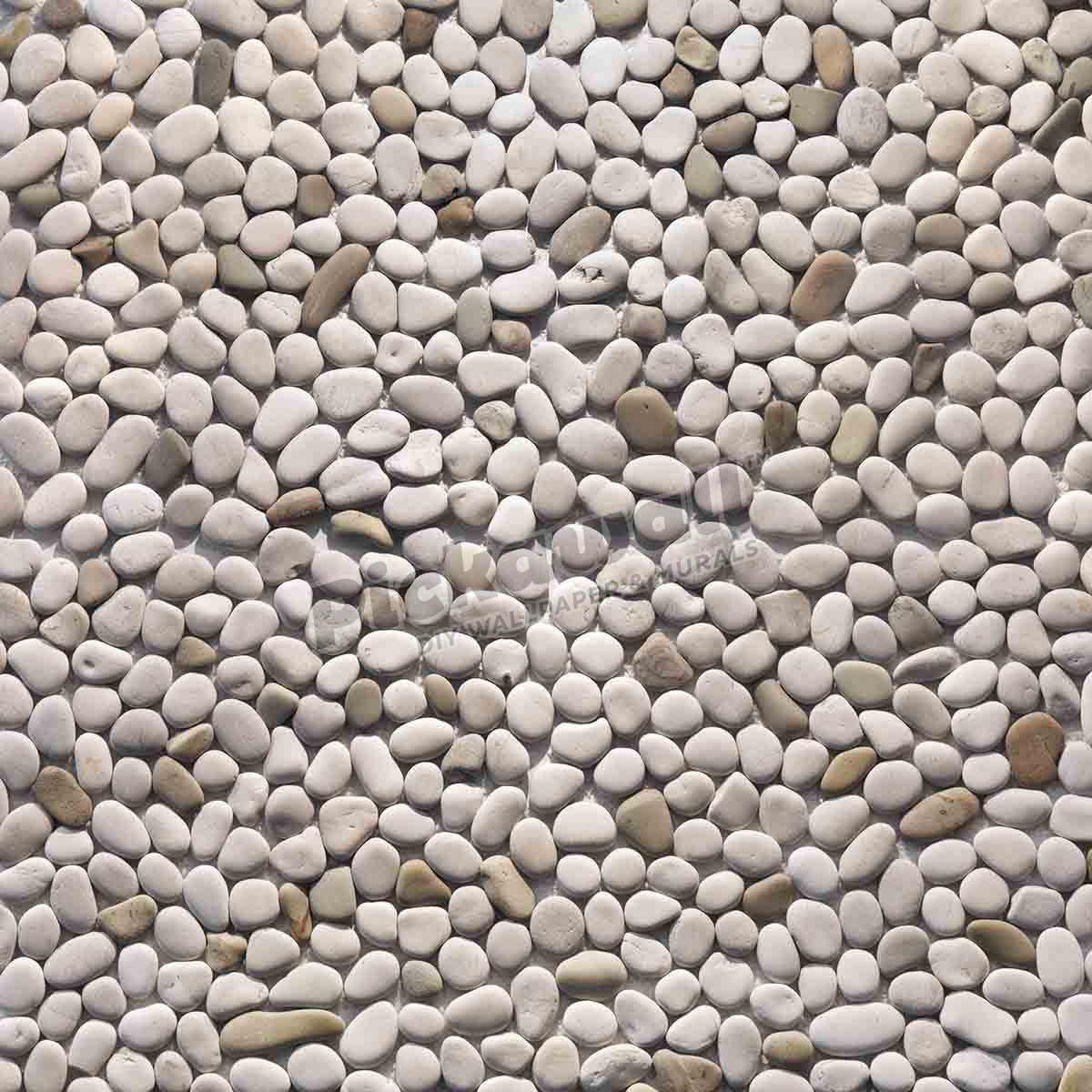 Ivory pebbles texture background - Pickawall