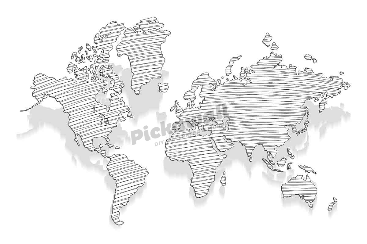 World Map Shadow - Pickawall