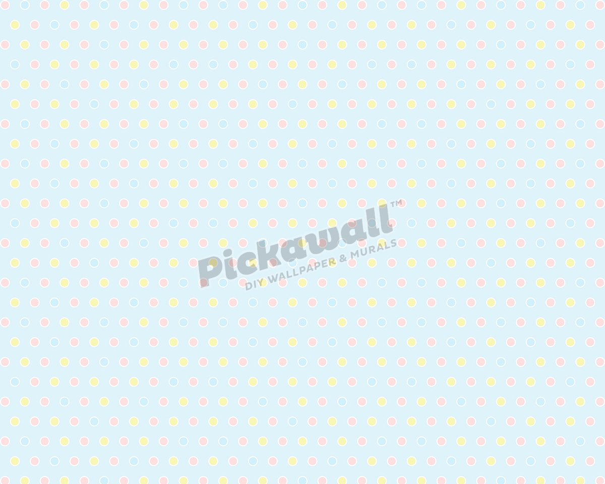 Multicoloured blue dot pattern - Pickawall