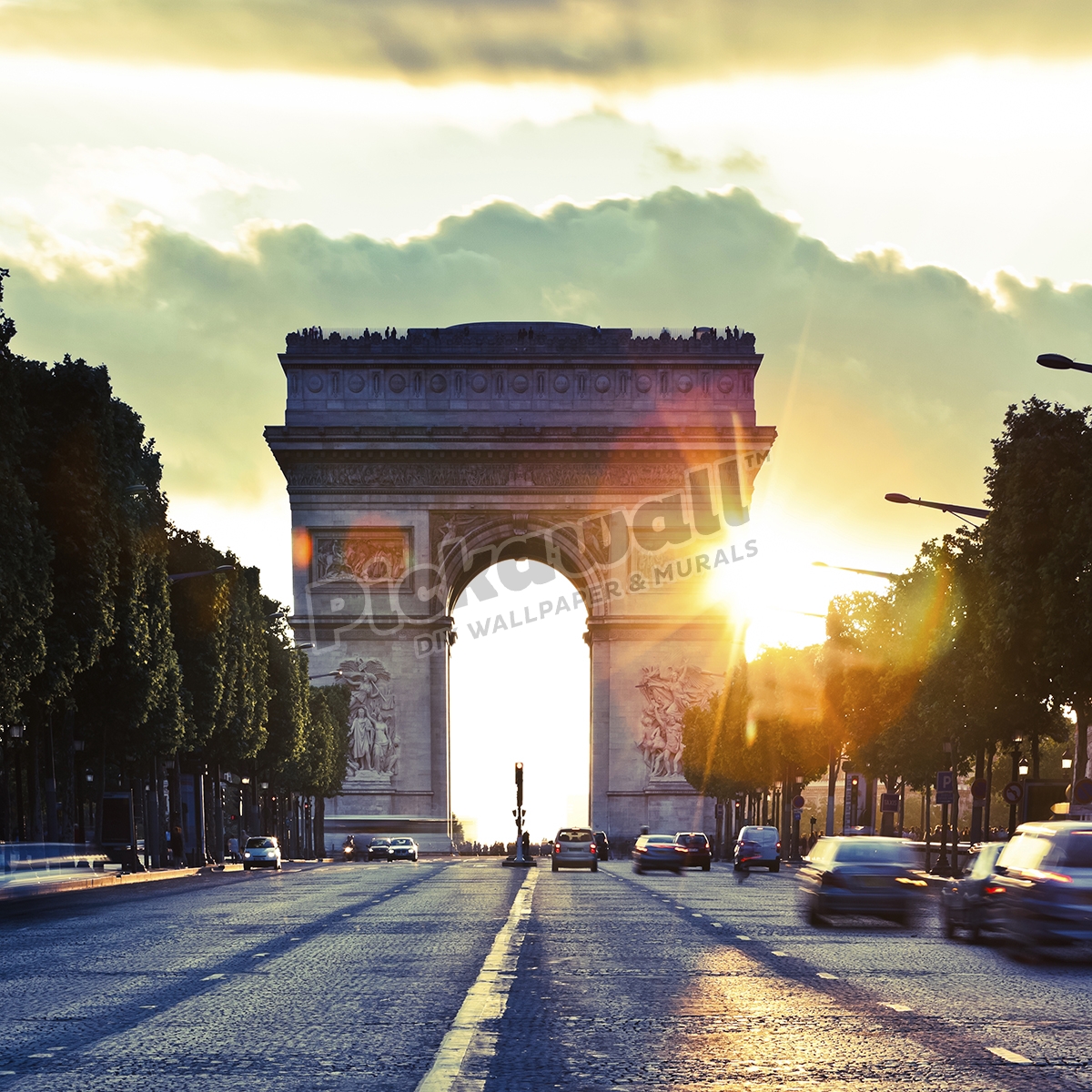 Arc de Triomphe sunset, Paris - Pickawall