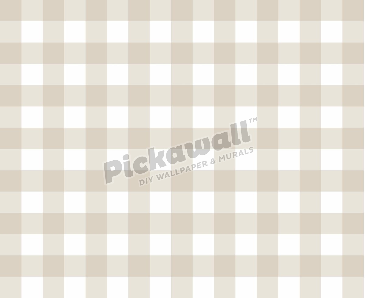 Gingham Neutral - Pickawall