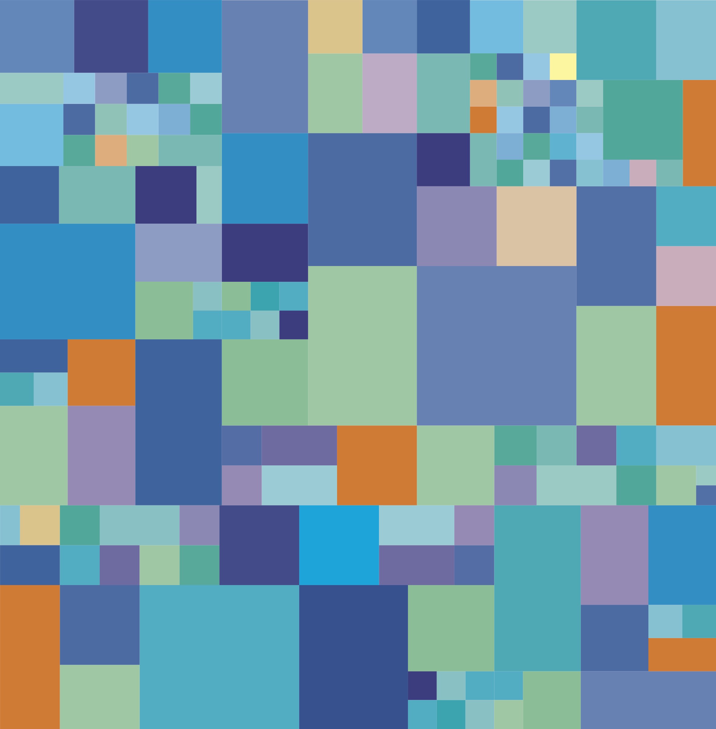 Multi-coloured squares Geometric Pattern - Pickawall